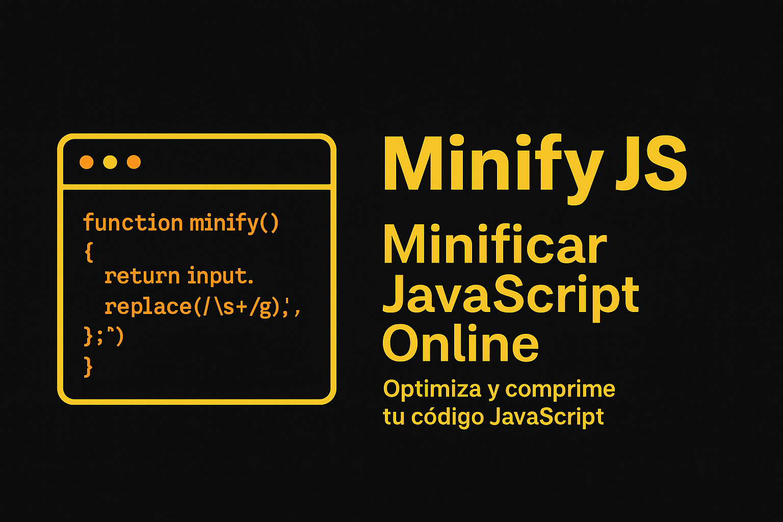 Minificar JavaScript Online | Minify JS